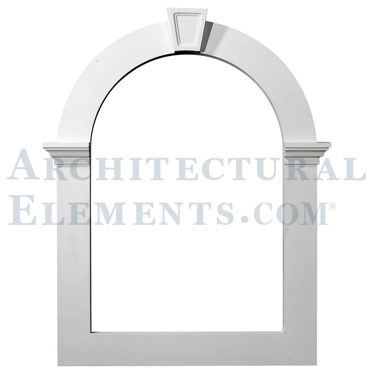 Viewing product Decorative Louver Trim Round Top w/Keystone 4" W x 3 ...